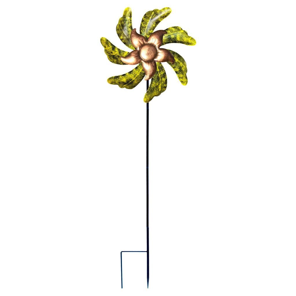 Iron Windmill with Stake Garden Pinwheels Wind Outdoor Yard Arts yard ...