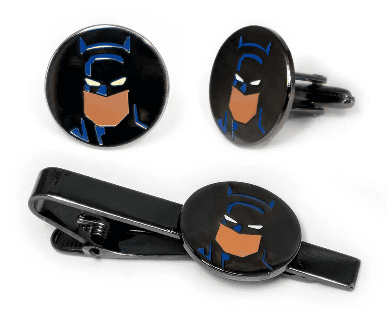 Batman Cufflinks, Superheroes Tie Clip, Groomsmen Jewelry, Men’s ...