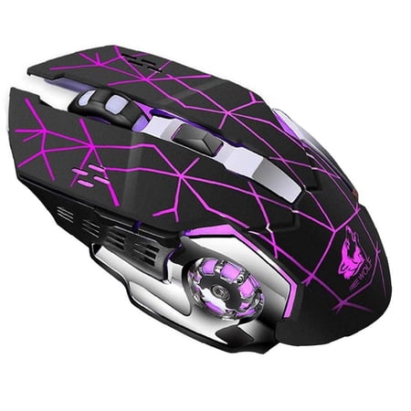 Wireless Mouse Bluetooth Gaming Mouse Light Mechanical Receiver Silent ...