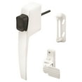 White, Push Button Door Latch with Lock Handle for Screen or Storm Door ...