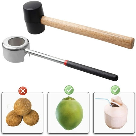 EXPLOSIVE Coconut Opener Tool Set for Young Coconut,Food Grade ...