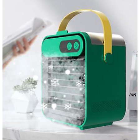 Air Cooler Mini Desktop Air Conditioner With Phone Holder Makeup Mirror ...