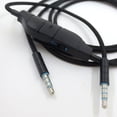 Black 3.5mm Replacement Headphone Cable with Volume Control for ...