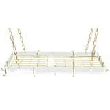 The Gourmet Rectangle Kitchen Pot Rack with Grid - Walmart.com