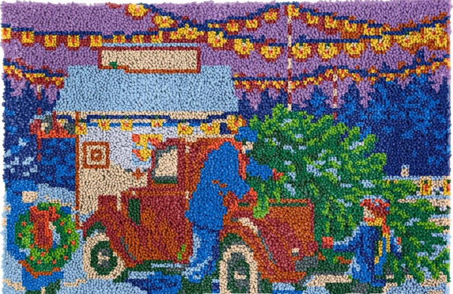 Christmas Eve Tree | Rug Making Latch Hooking Kit - Walmart.com