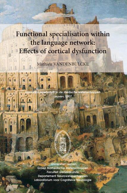Functional specialisation within the language network: Effects of ...