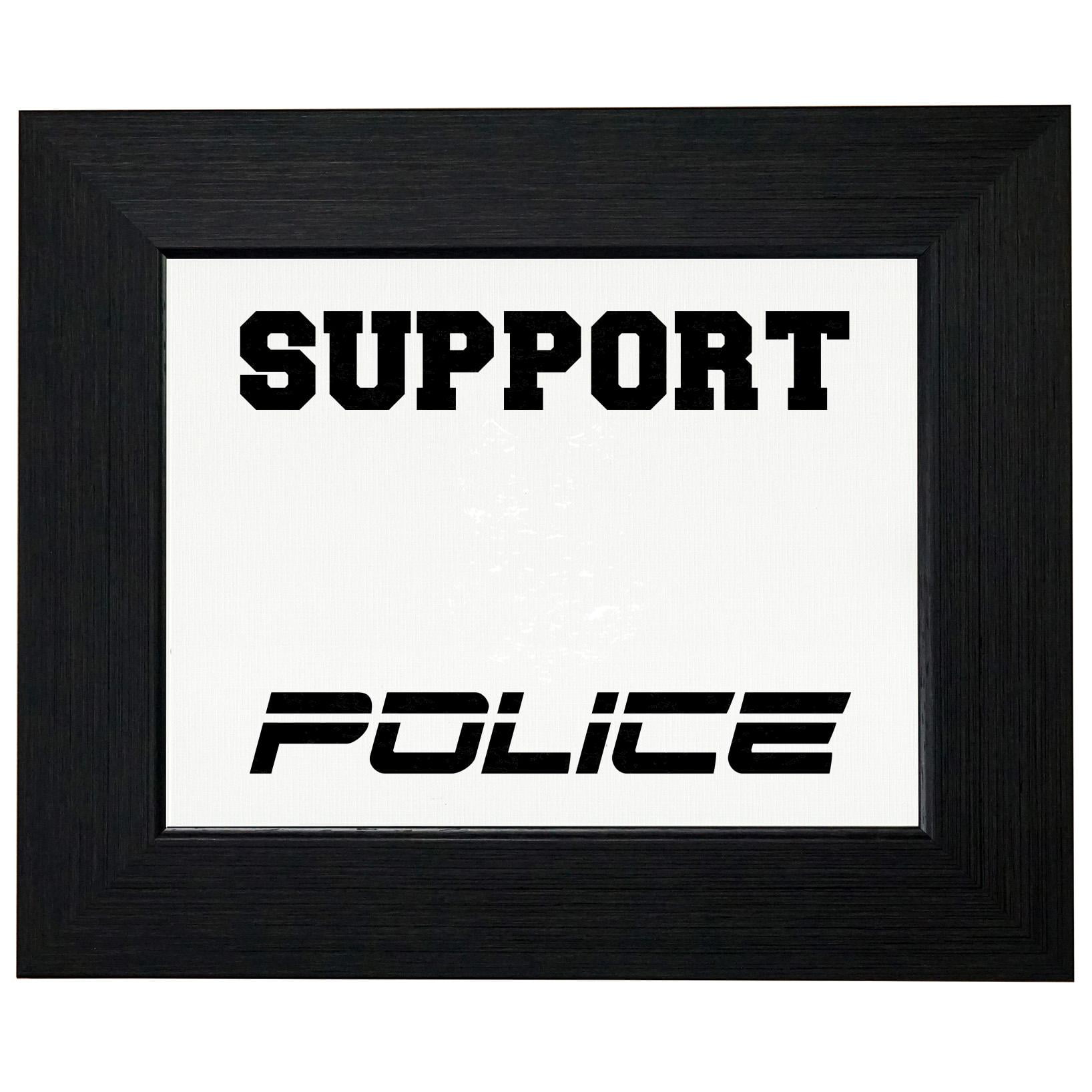 Support Police - Badge Shield Pride Framed Print Poster Wall or Desk ...