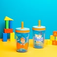 Zak Designs 15oz Blippi Kelso Travel Straw Tumbler Plastic and Silicone with Leak-Proof Straw ...