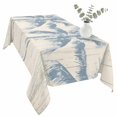 Blue Palm Tree Table Cloth Waterproof Tablecloths, Coastal Summer ...