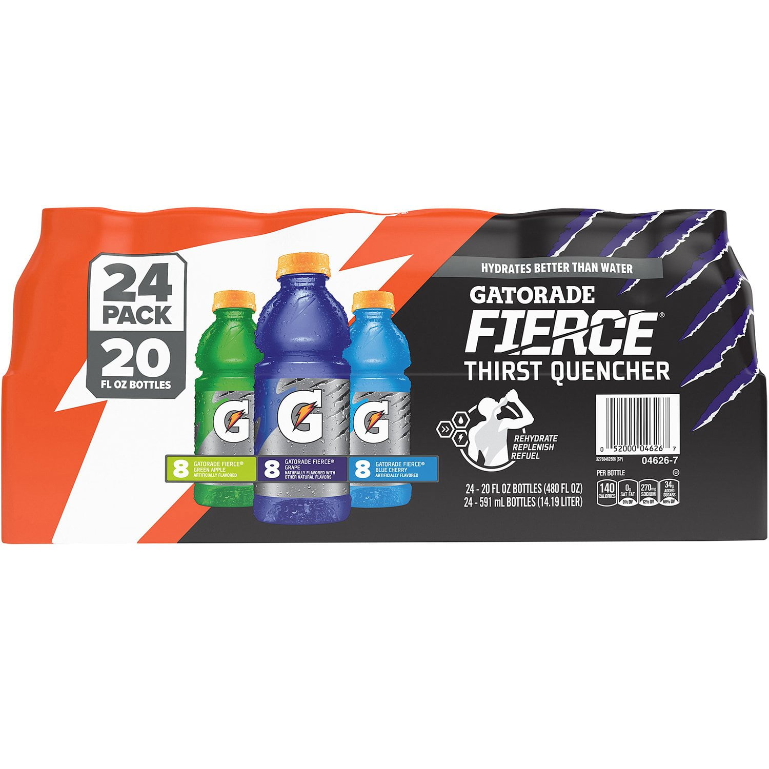 Gatorade Fierce Thirst Quencher Variety Pack, 20 fl. oz., 24 pk ...
