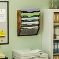 Ironwood Hanging Wall File Organizer, 5 Pocket Mesh Mail Organizer ...