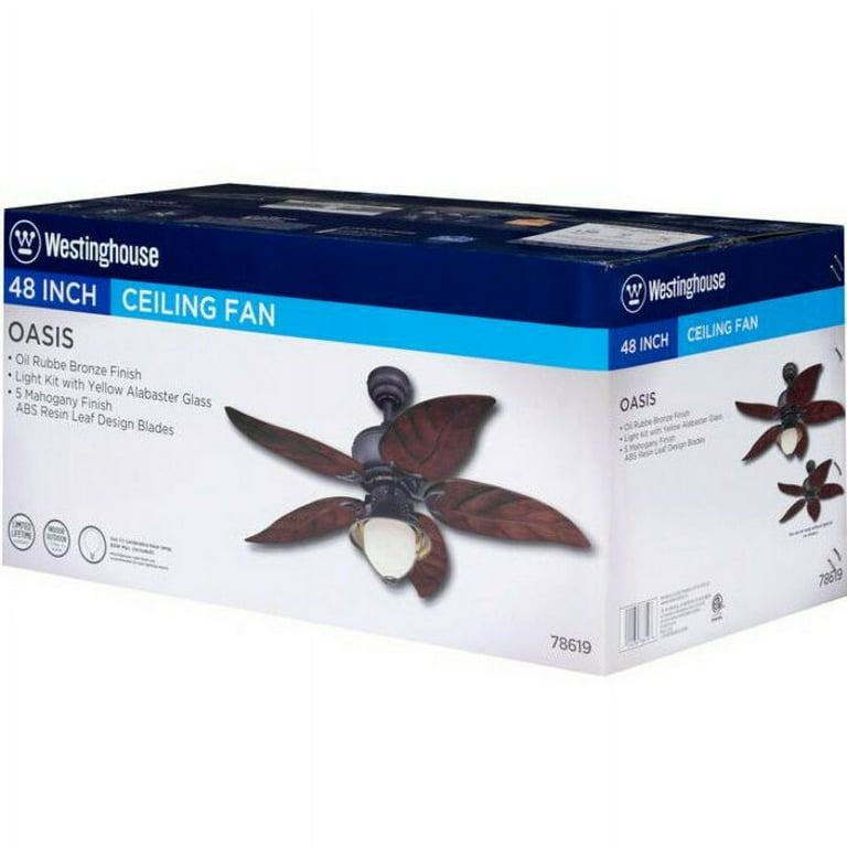 Oasis 48 Inch Five Blade Indoor Outdoor Ceiling Fan | Shelly Lighting