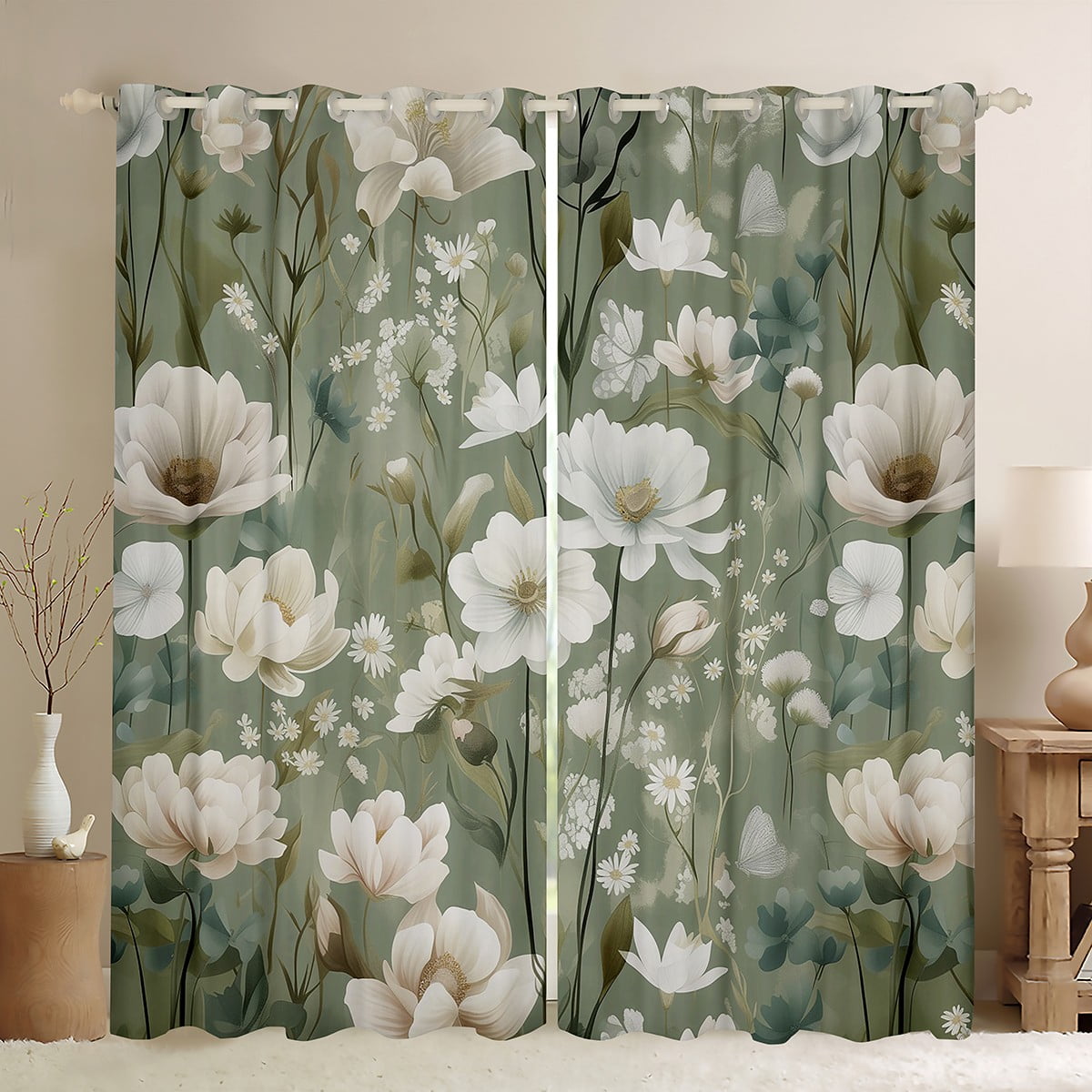 Click here for Yst Tropical Floral Curtains Daisy Blossoms Curtai... prices