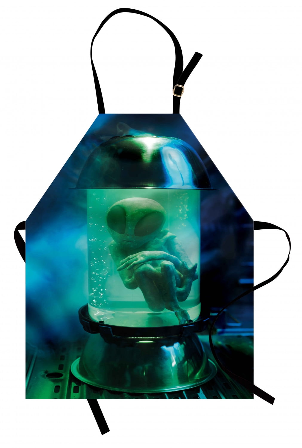 Outer Space Apron Martian UFO Alien in a Aquarium like Tube Artwork ...