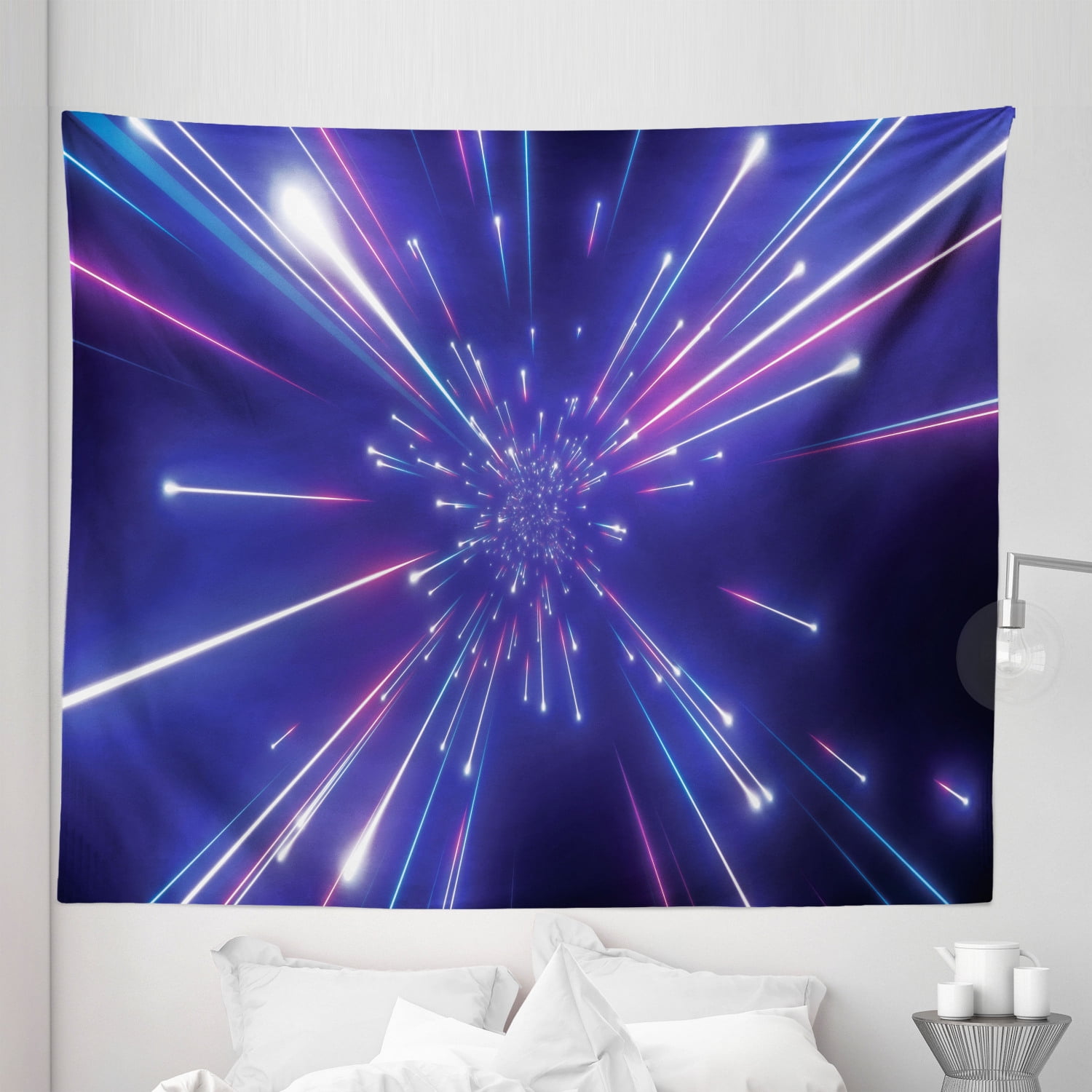 Abstract Tapestry, Modern Astro Stripes Galaxy Futuristic Artwork ...
