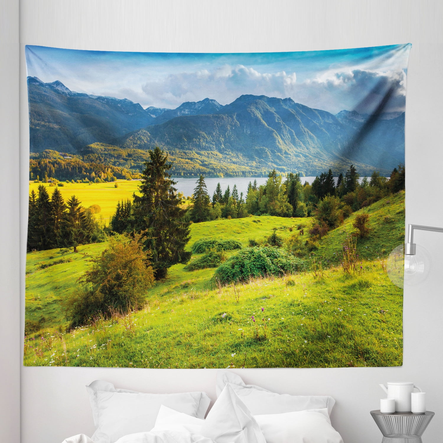Landscape Tapestry, Summer Morning on Bohinj Lake in National Park ...
