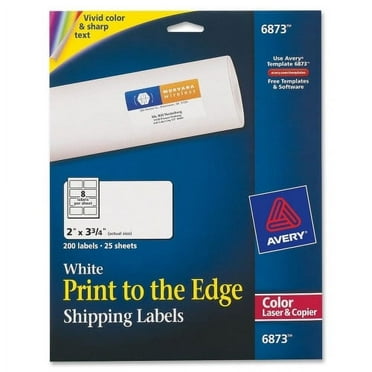 Avery Shipping Labels with Sure Feed for Color Laser Printers, Print-to ...