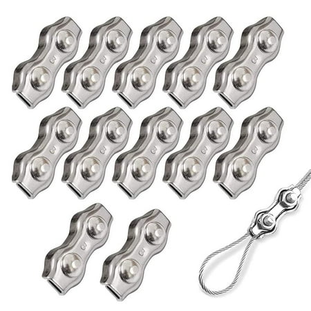YERDGARY 12 Pack M3 Double Wire Rope Terminals, 304 Stainless Steel ...