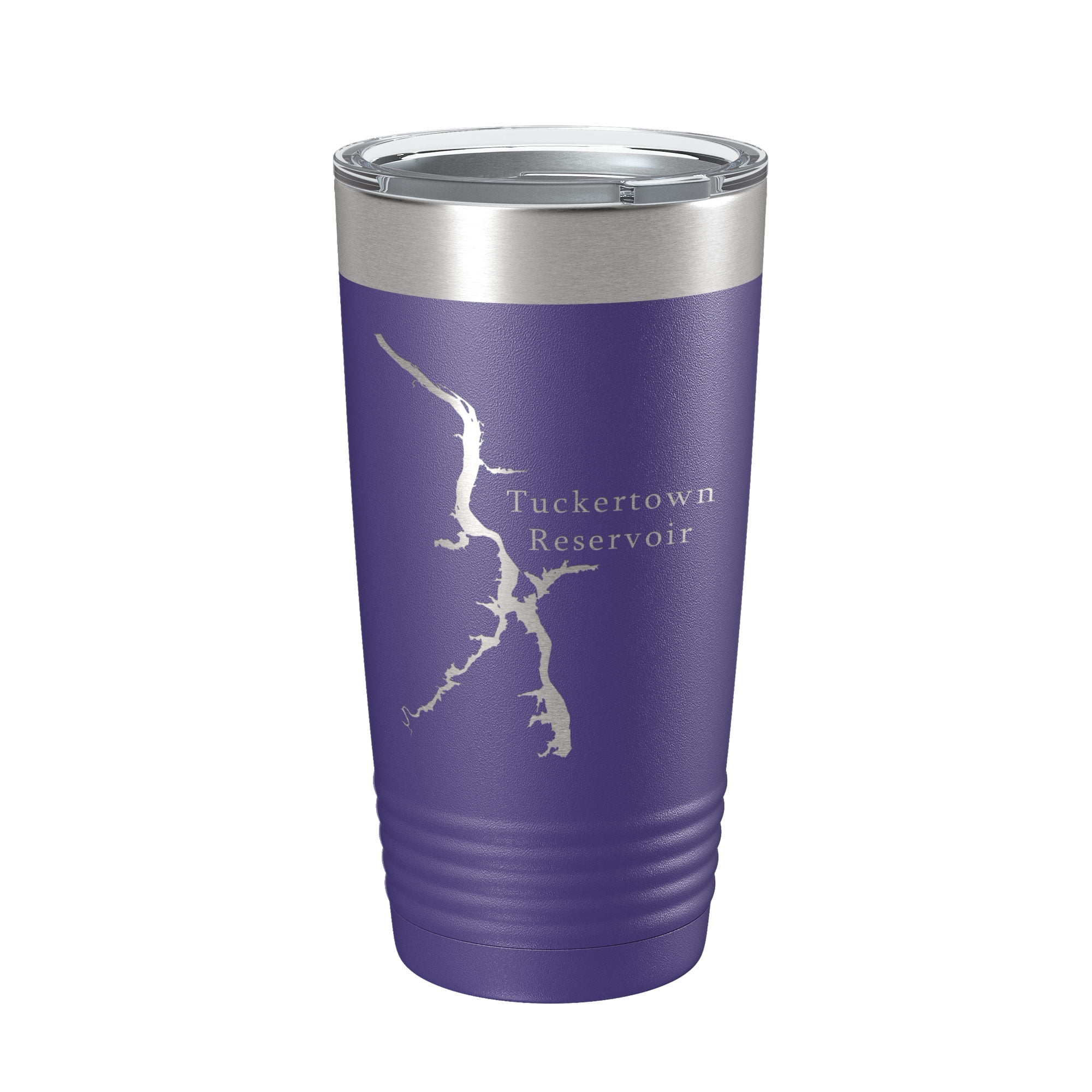 Tuckertown Reservoir Tumbler Lake Map Travel Mug Insulated Laser ...