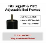 4" Metal Black Finish Steel Riser Legs for Adjustable Beds, Set of 4 ...