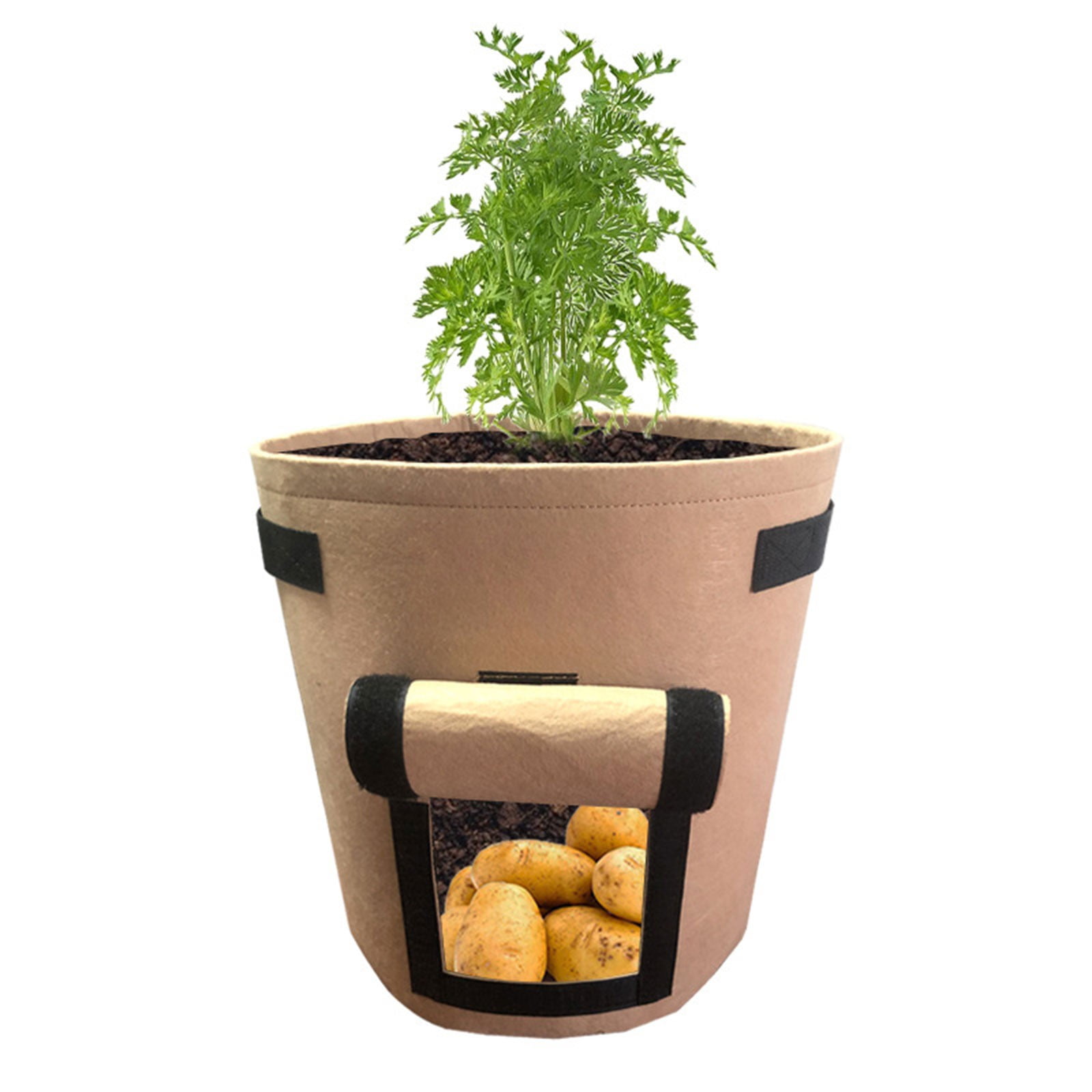 7 Gallon Grow Bags Heavy Duty Aeration Fabric Growing Bag Thickened ...