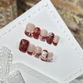 Derison [Cherry Bear] purely handmade wearing nail pads cute ins hand ...