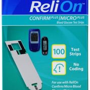 ReliOn Confirm/Micro Blood Glucose Test Strips, 100 Ct - Walmart.com