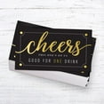 Black and Faux Gold Drink Tickets / Wedding Cheers Drink Tickets ...