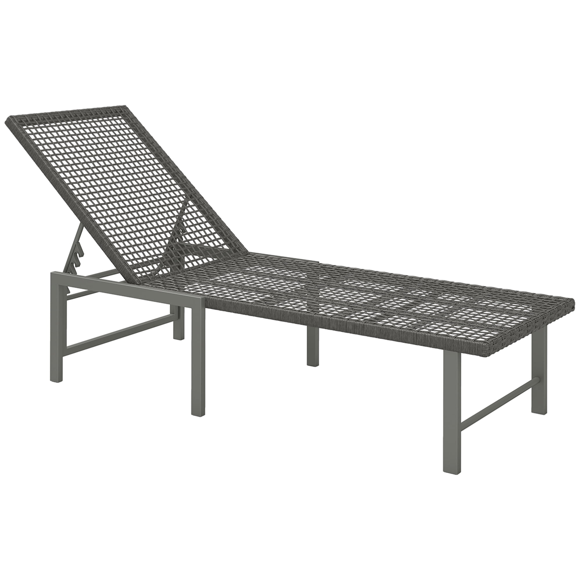Click here for Outsunny Wicker Outdoor Lounge Chair  Reclining Ta... prices