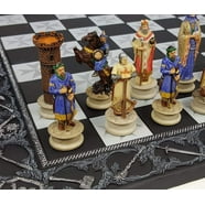 Medieval 32 Pieces Chess Men Set with 17" Board, Red & White Armored ...