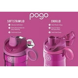 Pogo BPA-Free Plastic Water Bottle with Soft Straw, Fuchsia, 32 oz ...