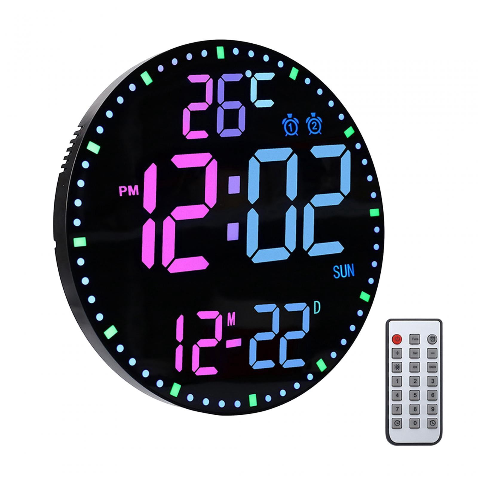 Reloj de pared Digital grande de 11,6 pulgadas con alarma remota, reloj ...