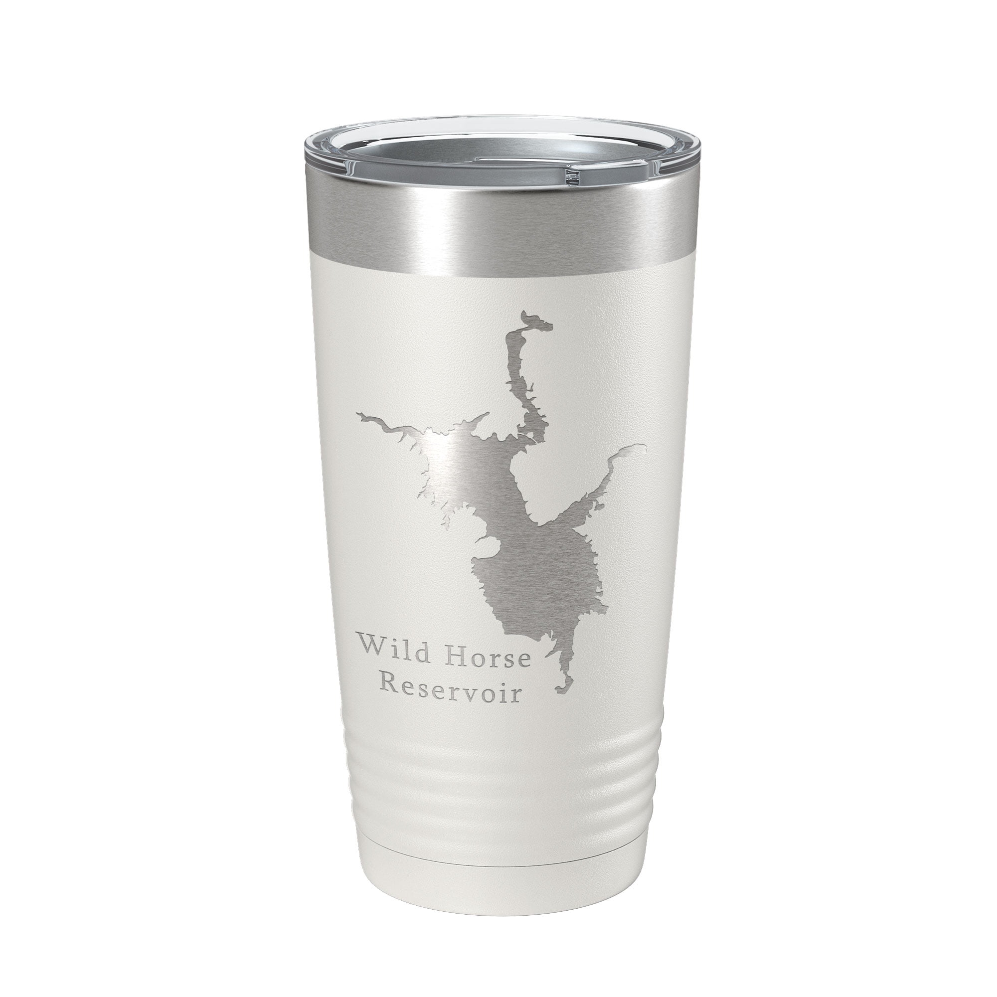 Wild Horse Reservoir Tumbler Lake Map Travel Mug Insulated Laser ...