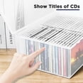 RIHJIN-Plastic CD Storage Box, Store 40+ CDs, Clear DVD Storage Case ...