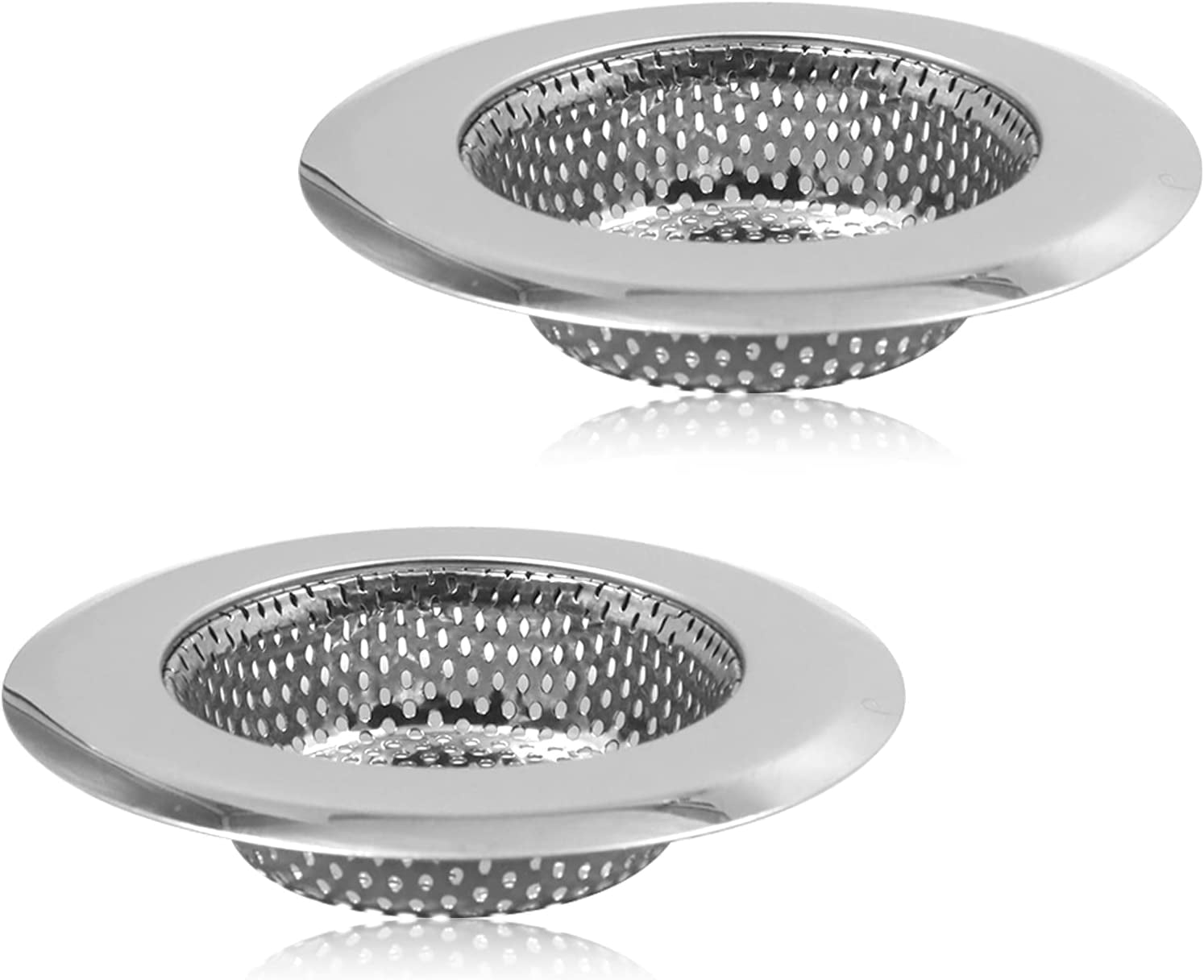 2PCS Kitchen Sink Strainer, Rust Free 304 Stainless Steel Sink Drain ...