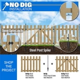 Yardlink Cedar Wood Fence Panel, No Dig Installation, 34-in H x 47-in W ...