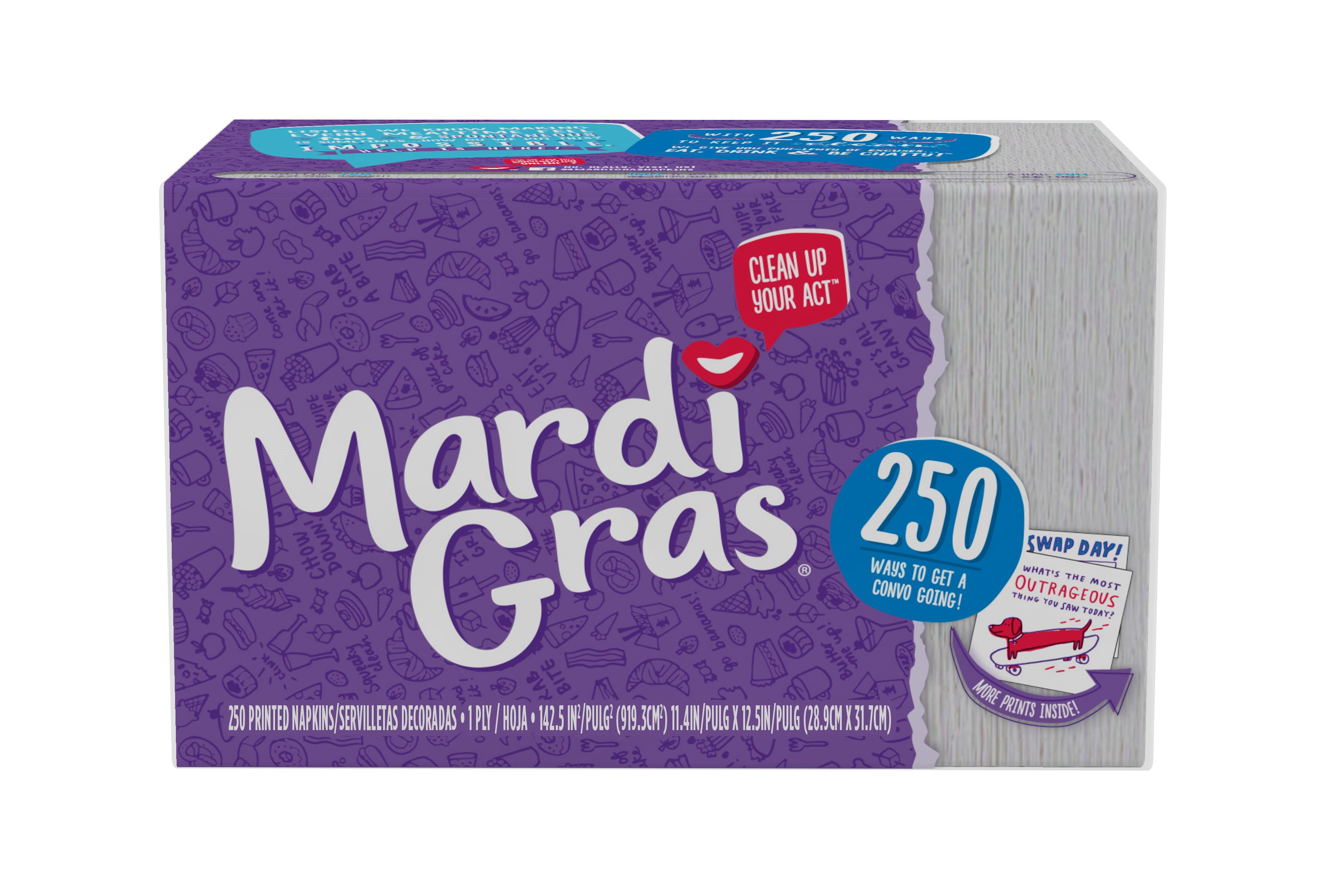 Mardi Gras Paper Napkins, White, 250 Ct – Walmart Inventory Checker ...