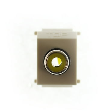 P&S Lt Almond Recessed Terminal Stamped TV Coxial F-Connector Stamped ...