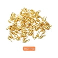 Uxcell 100 Pcs 3.2mm Crimp End Caps, Clamshell Cord Clasp Connector ...