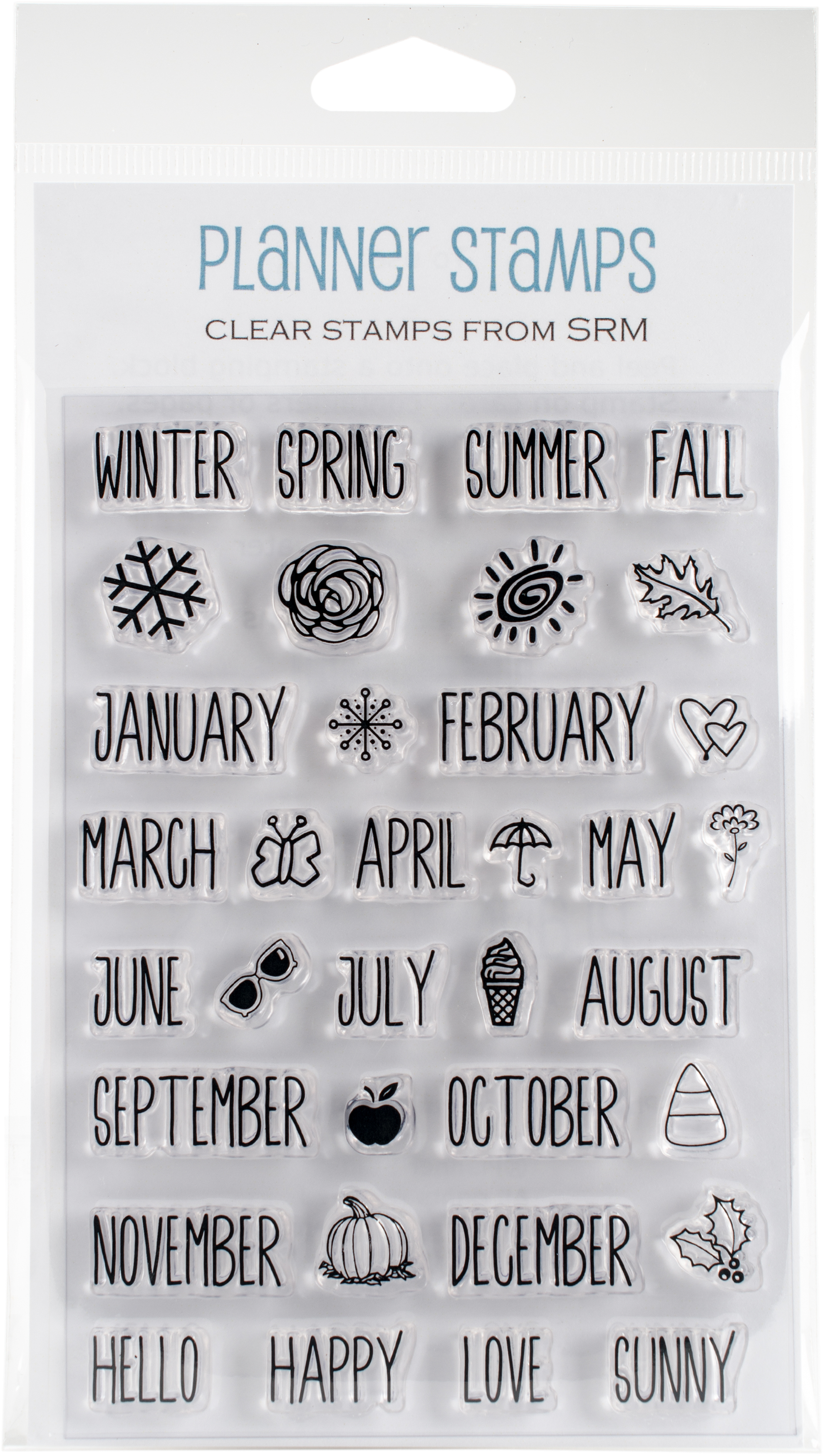 SRM Planner Clear Stamps 4"X6"-Seasonal Plans - Walmart.com