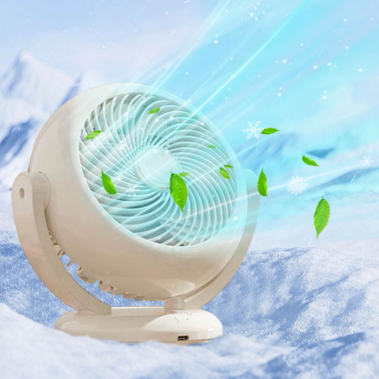 Portable USB Mini Fan with Adjustable Head and Long Lasting 1200mAh ...