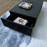 COSVALVE High Gloss Coffee Table MDF Side Table Living Room w/Drawer,16 ...