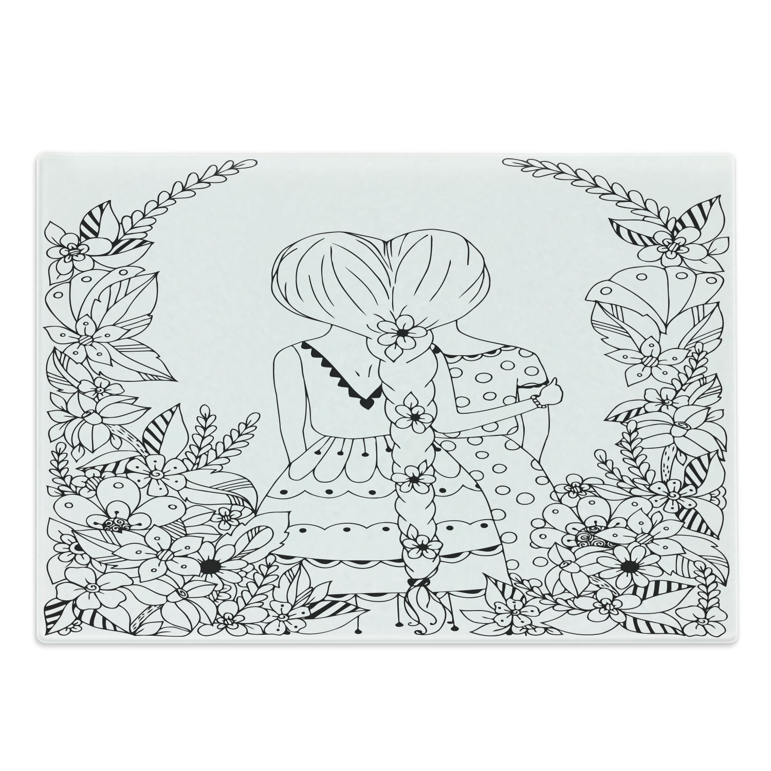 Hipster Cutting Board, Girlfriends with Conjoined Ponytails Hugging ...