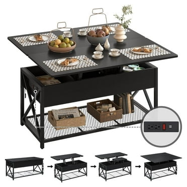 GUNAITO 41.73"Lift Top Coffee Table 4 in 1 Multi-Function Convertible ...
