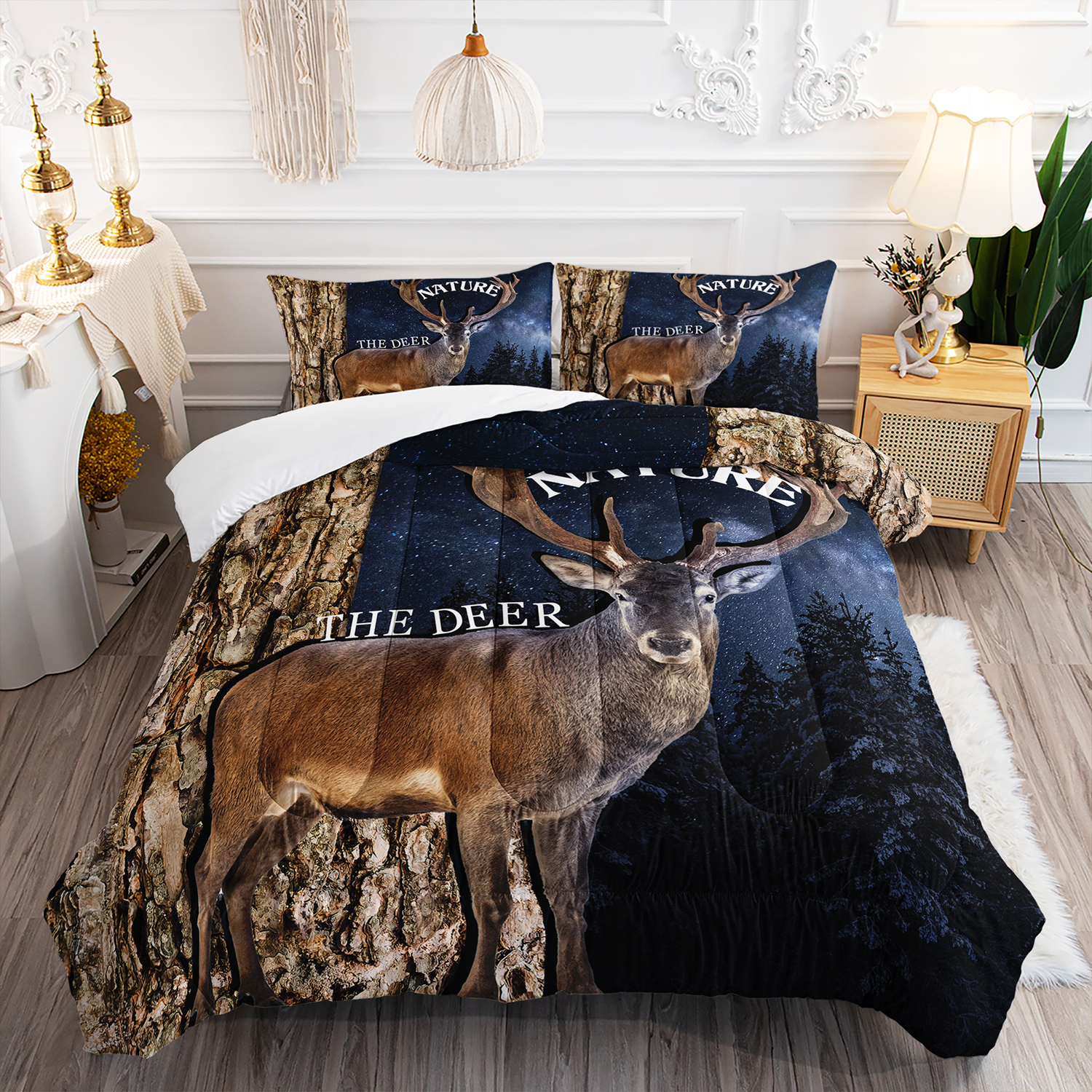 Hosima 3-Piece 3D Digital Printed Comforter With Various Patterns To ...