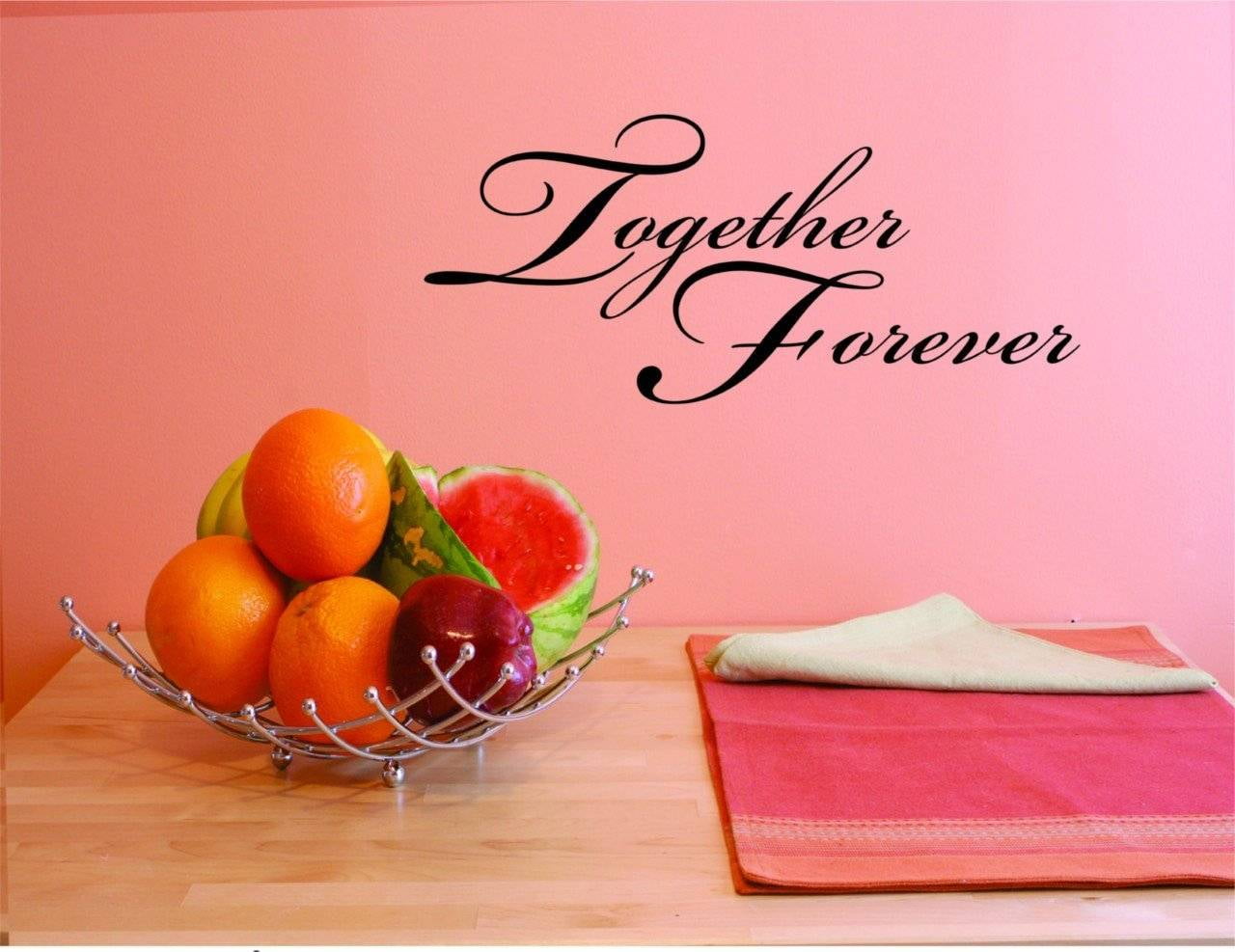 Family Together Forever Lovely Quotes & Sayings Wall Decal Decoration ...