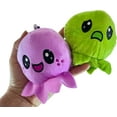 Reversible Mood Plushie - Set of 2 Octopus Animal Stuffed Toy, Happy ...