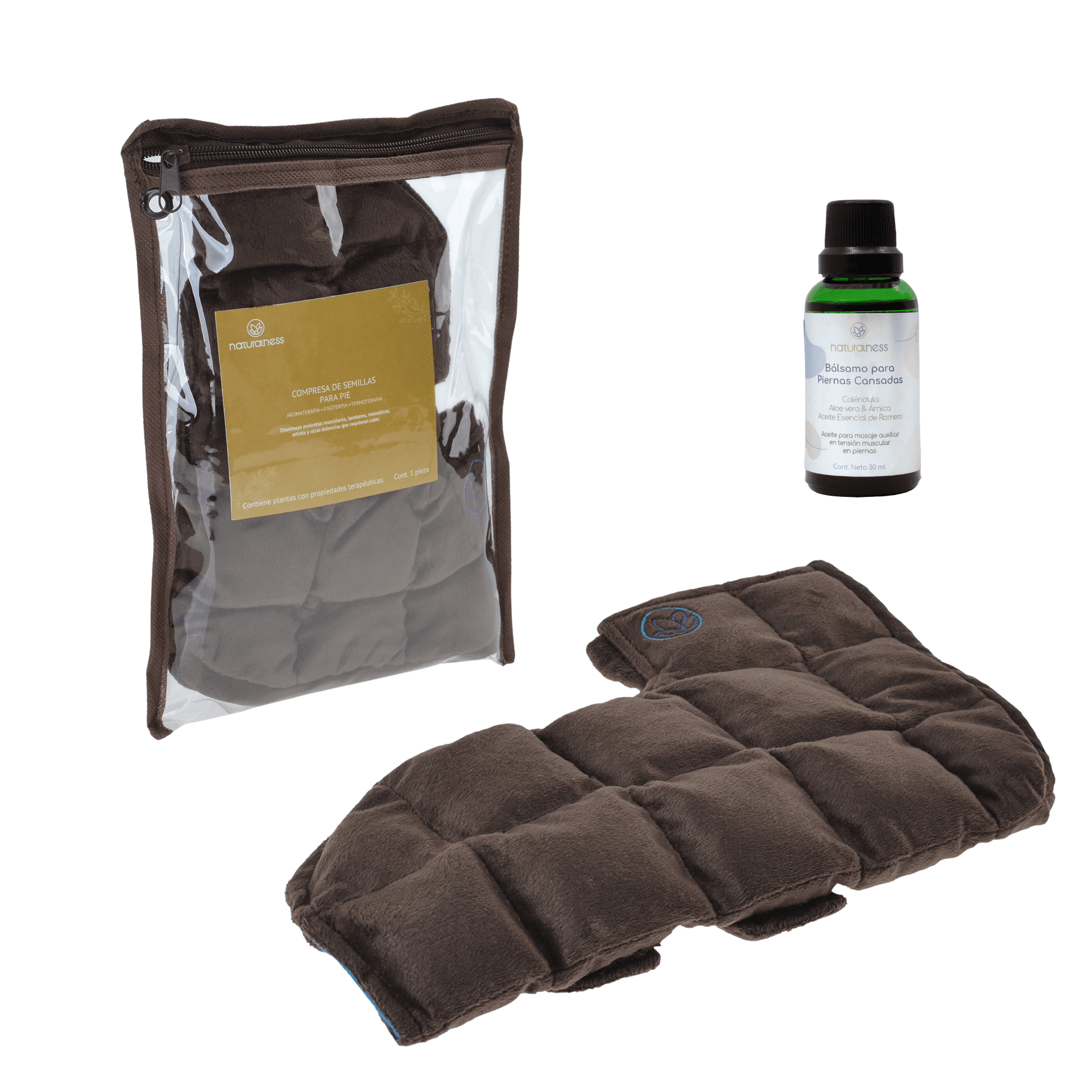 Paquete. Compresa térmica Para Pie y Tobillo. Elaborada con Semillas y ...
