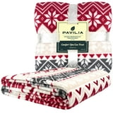 Pavilia, Christmas Throw Blanket, 50x60, Red Snowflakes - Walmart.com