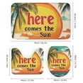 Here Comes The Sun 4 Piece Bathroom Shower Curtain Sets with Rugs ...